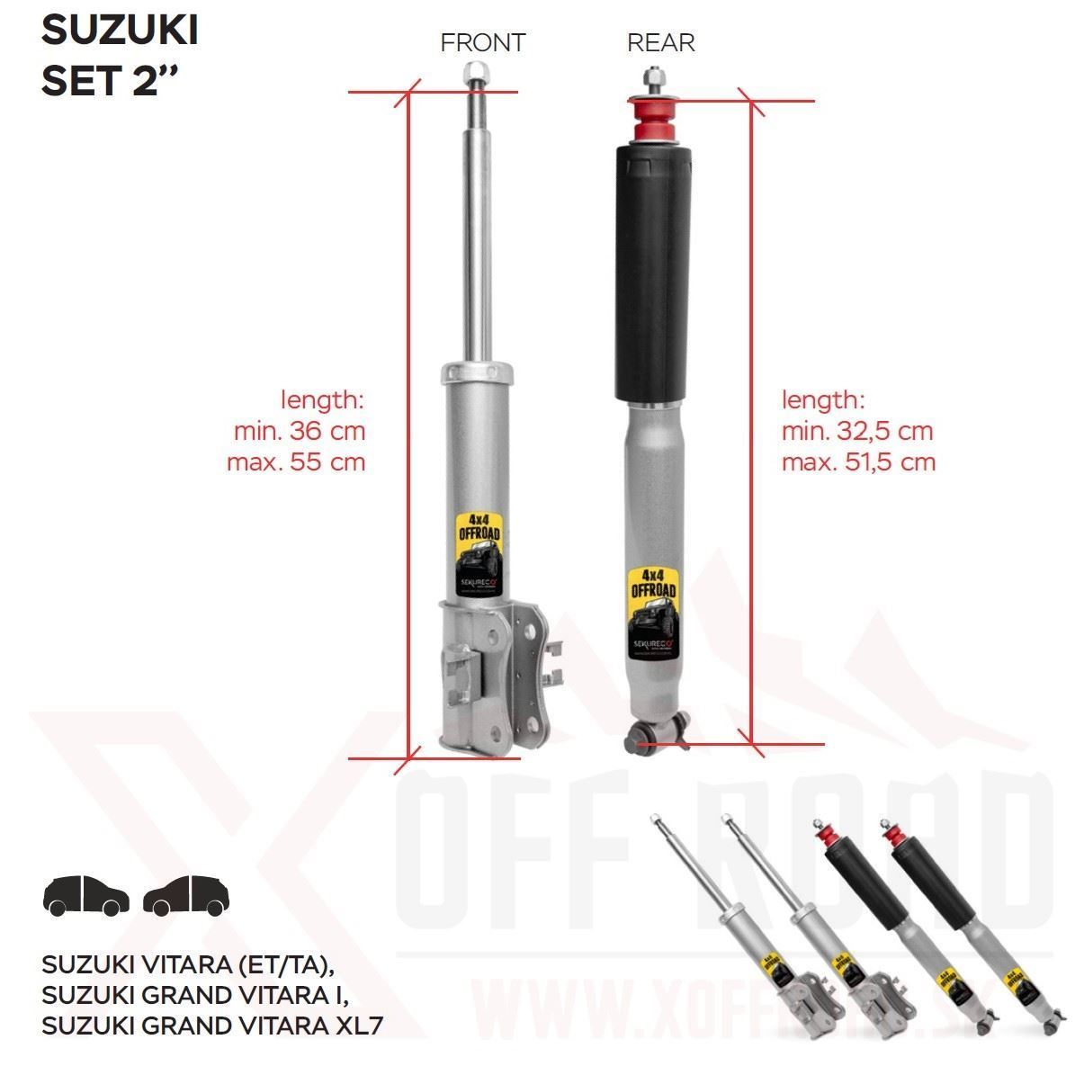 XOffroad.sk. Tlmiče Suzuki Vitara lift +2"